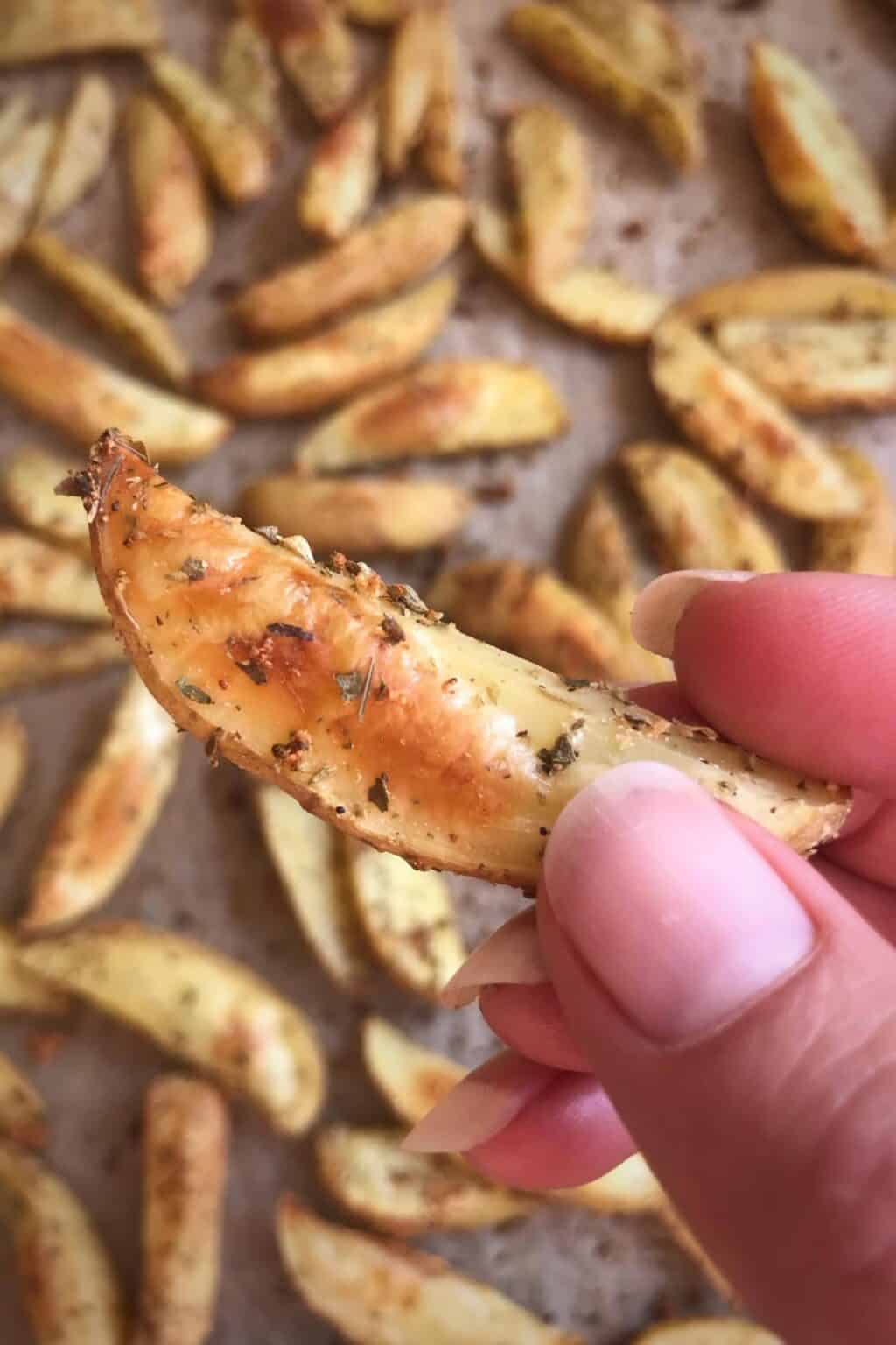 Homemade Baked French Fries (Oil-Free) with Garlic & Oregano – No Sweat ...