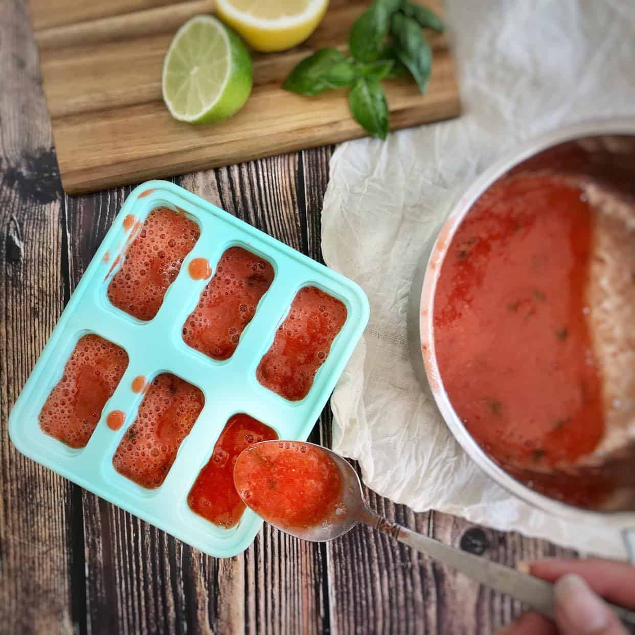 Sugar-Free Strawberry Citrus Popsicles with Basil – No Sweat Vegan