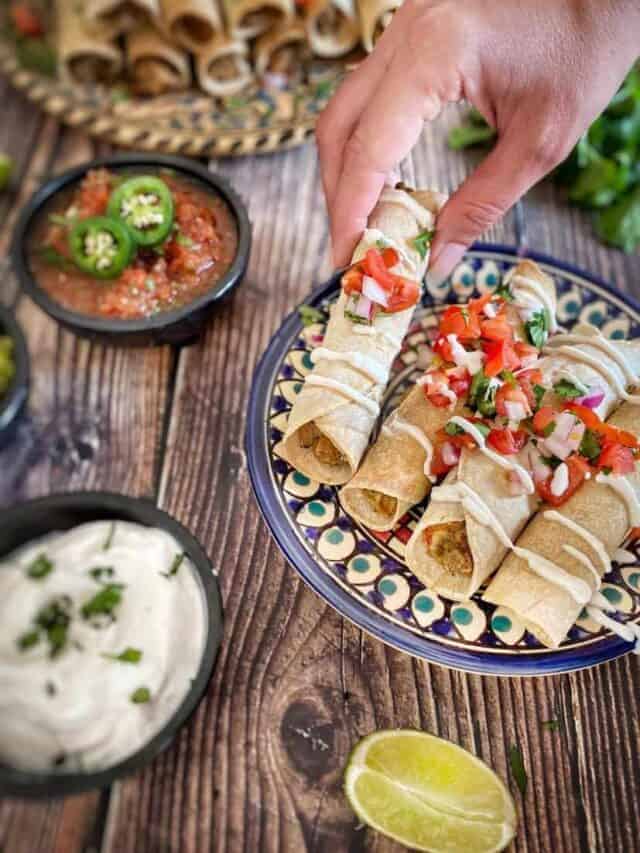 VEGAN TAQUITOS (BAKED OR AIR FRYER) – No Sweat Vegan