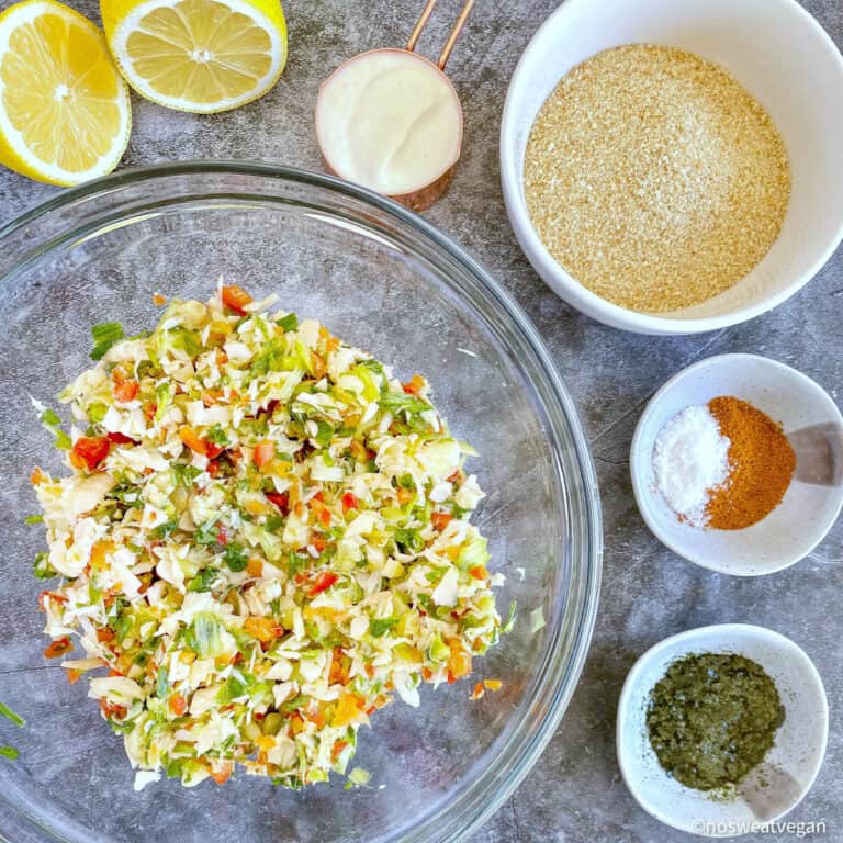 Vegan Crab Cakes / Jackfruit Cakes (Skillet or Air Fryer) – No Sweat Vegan