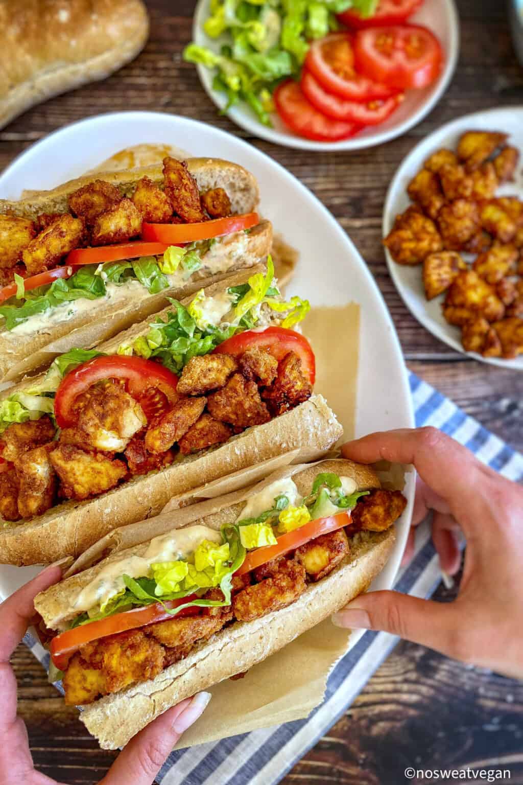 Vegan Po' Boy with Tofu – No Sweat Vegan