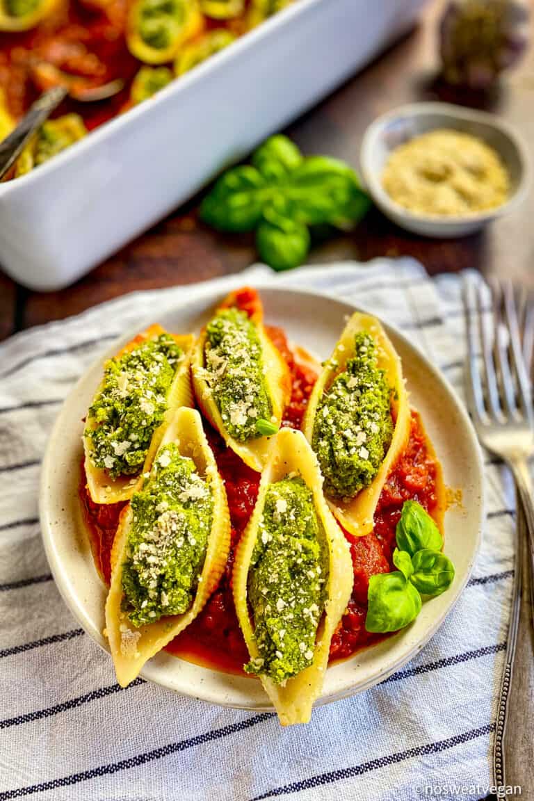 Vegan Stuffed Shells – No Sweat Vegan