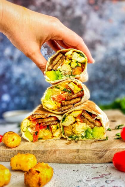 Vegan Breakfast Burritos (Freezer-Friendly!) – No Sweat Vegan