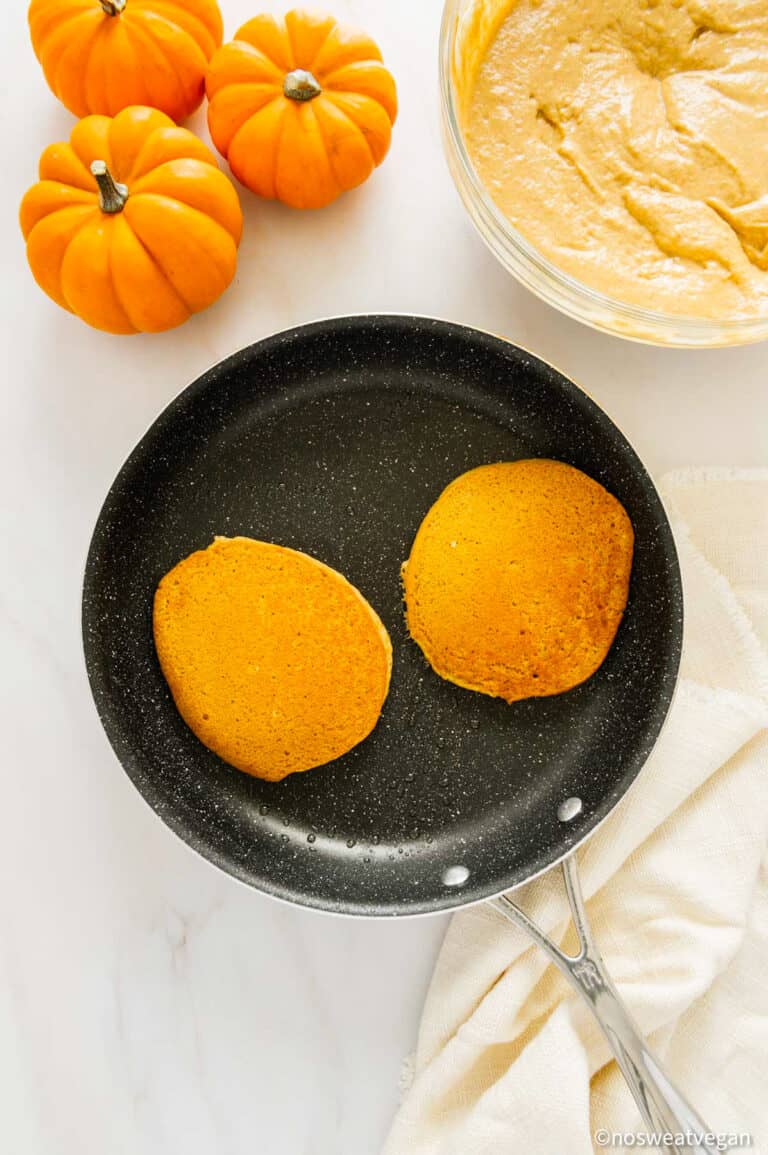 Vegan Pumpkin Pancakes (Oil-free + WFPB) – No Sweat Vegan