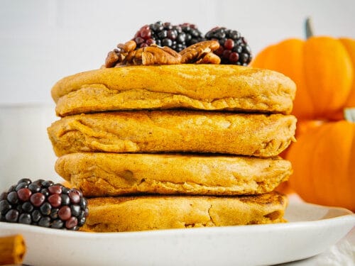 Vegan Pumpkin Pancakes Oil free WFPB