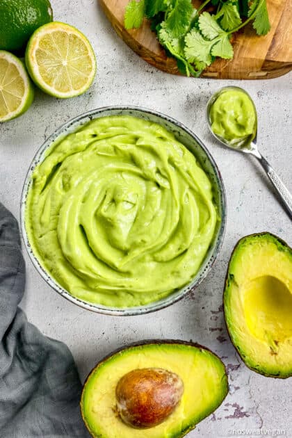 Vegan Avocado Crema (5 minutes!) – No Sweat Vegan