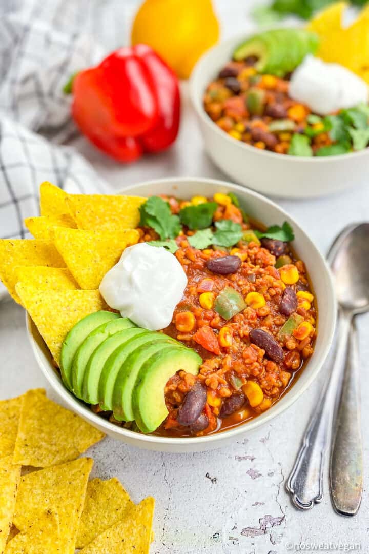 Chili Sin Carne (Vegan Chili) – No Sweat Vegan