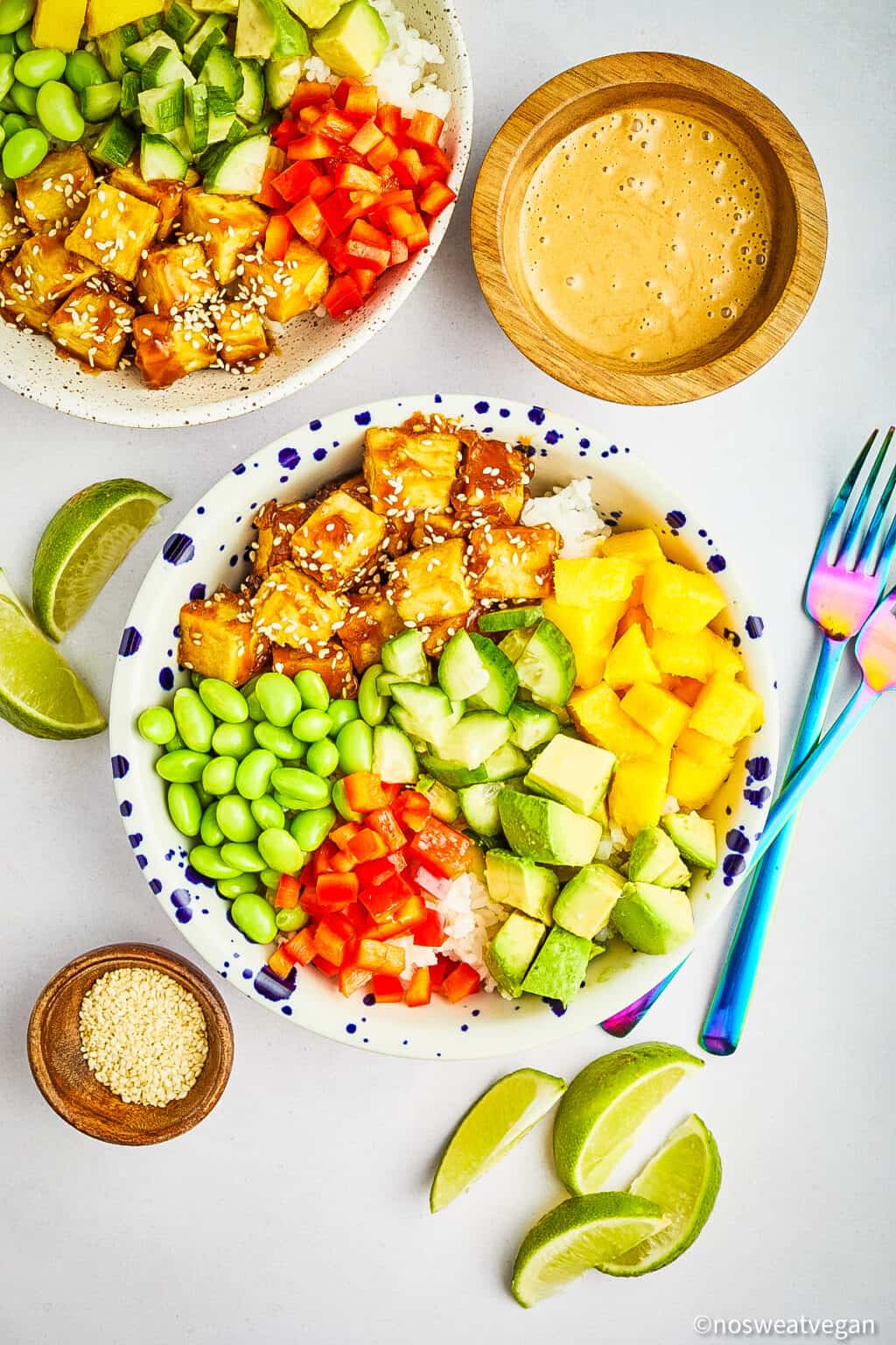 Vegan Tofu Poke Bowls – No Sweat Vegan