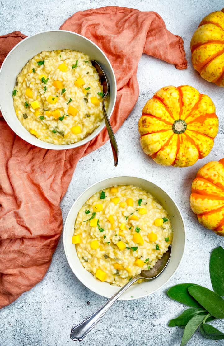 Vegan Pumpkin Risotto (With Sage!) – No Sweat Vegan