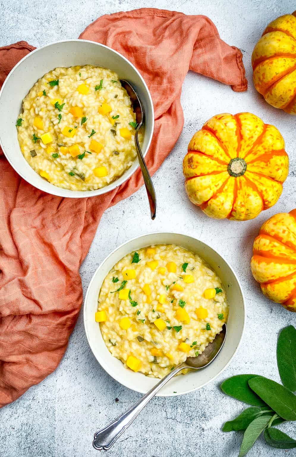Vegan Pumpkin Risotto (With Sage!) – No Sweat Vegan