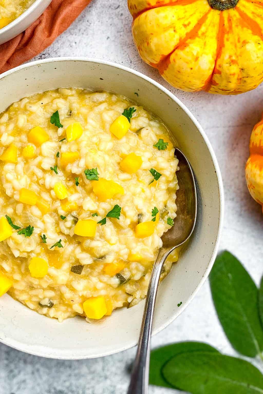 Vegan Pumpkin Risotto (With Sage!) – No Sweat Vegan